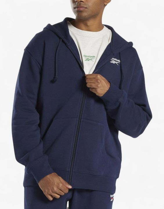 REEBOK Performance Full-Zip Hoodie Navy на ТОП цена в Dress4less