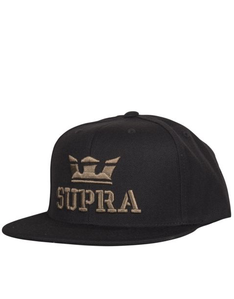 SUPRA Above Snapback Hat Black/Dark Olive на ТОП цена в Dress4less
